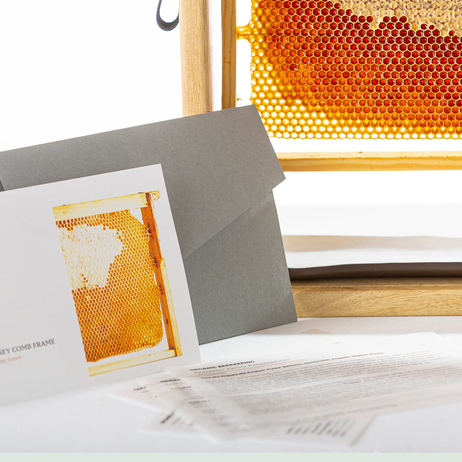 Raw Honey Comb Wooden Frame Limited Edition