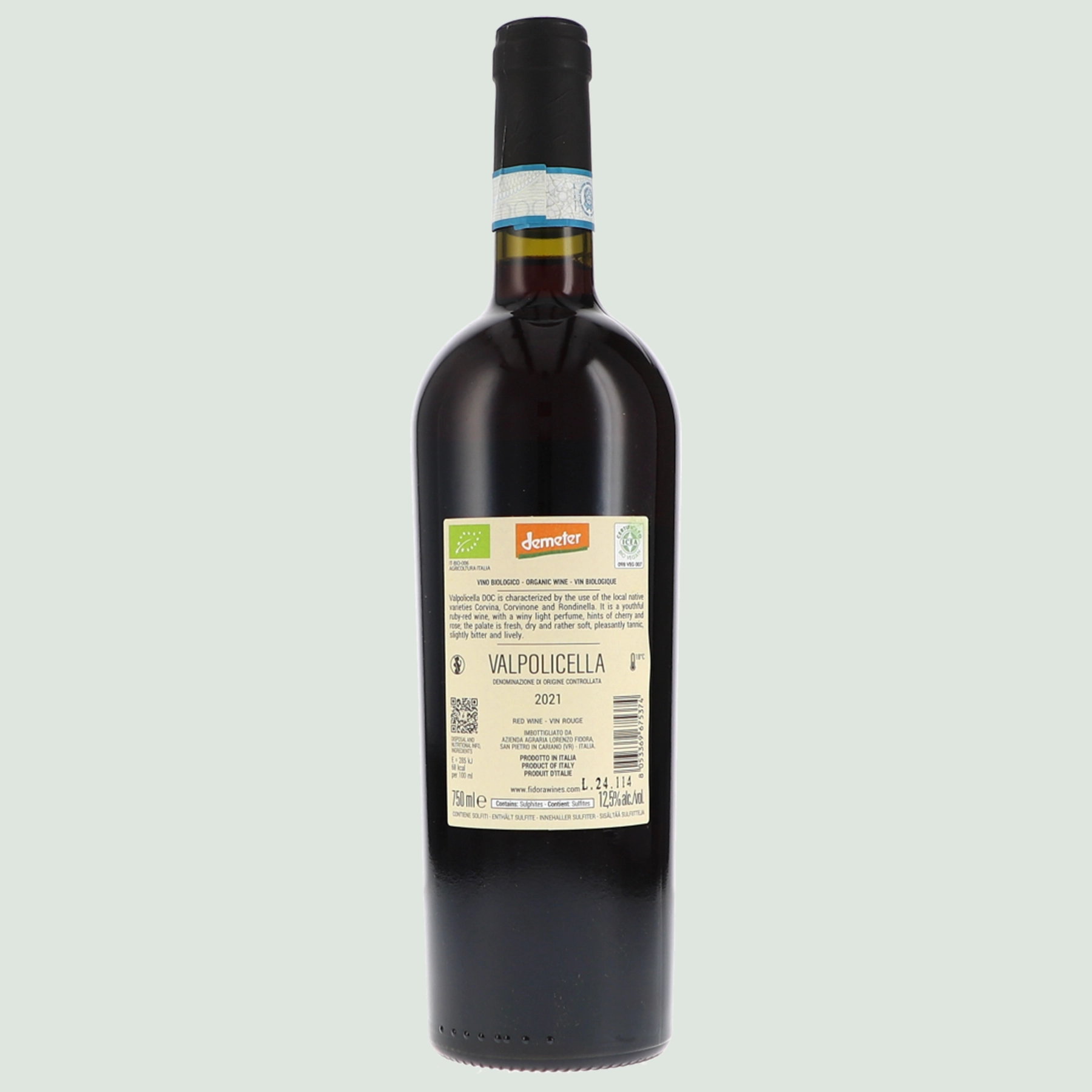 Italian Wine Bio Valpolicella DOC | Fidora Italy